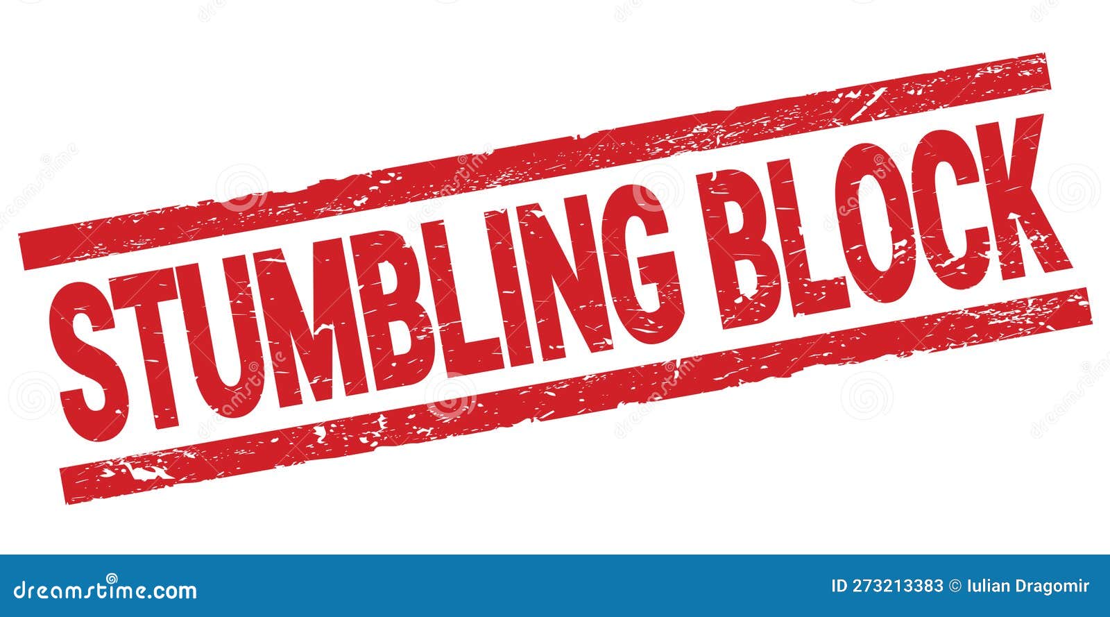 STUMBLING BLOCK Text on Red Rectangle Stamp Sign Stock Image - Image of ...