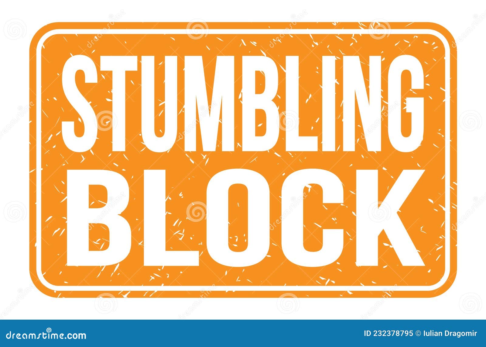 STUMBLING BLOCK Text On Blue Lines Stamp Sign Stock Photo ...