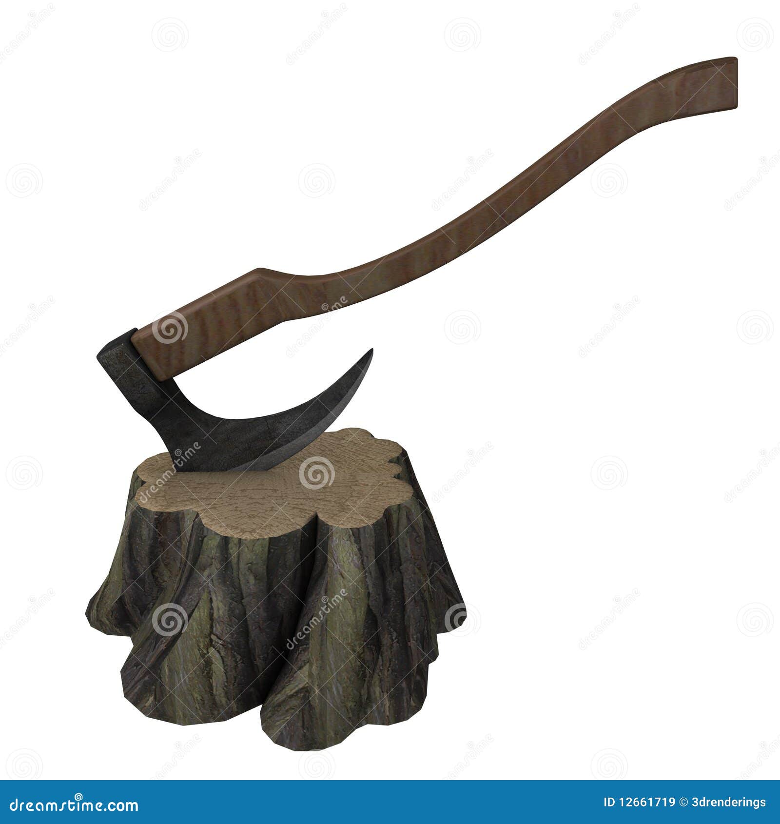 Stump + axe stock illustration. Illustration of tree - 12661719