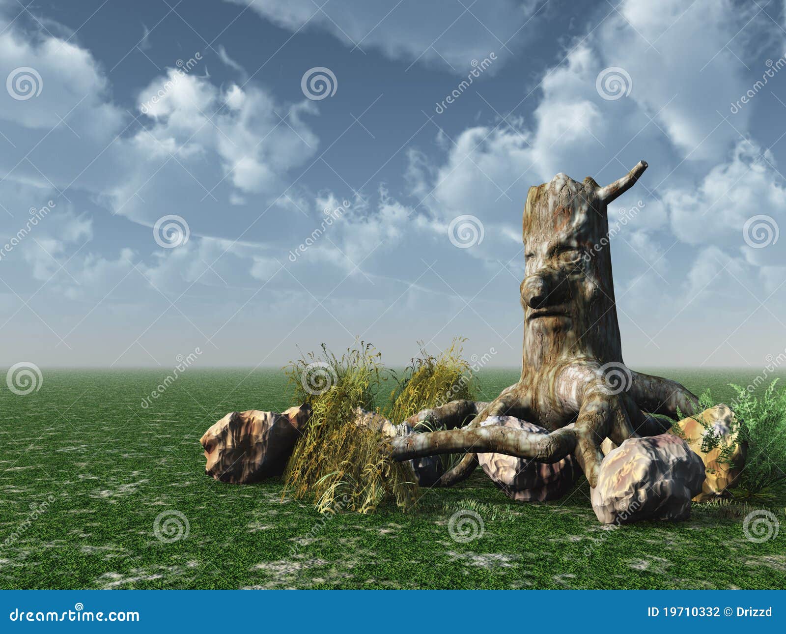 Stump with face stock illustration. Illustration of plants - 19710332