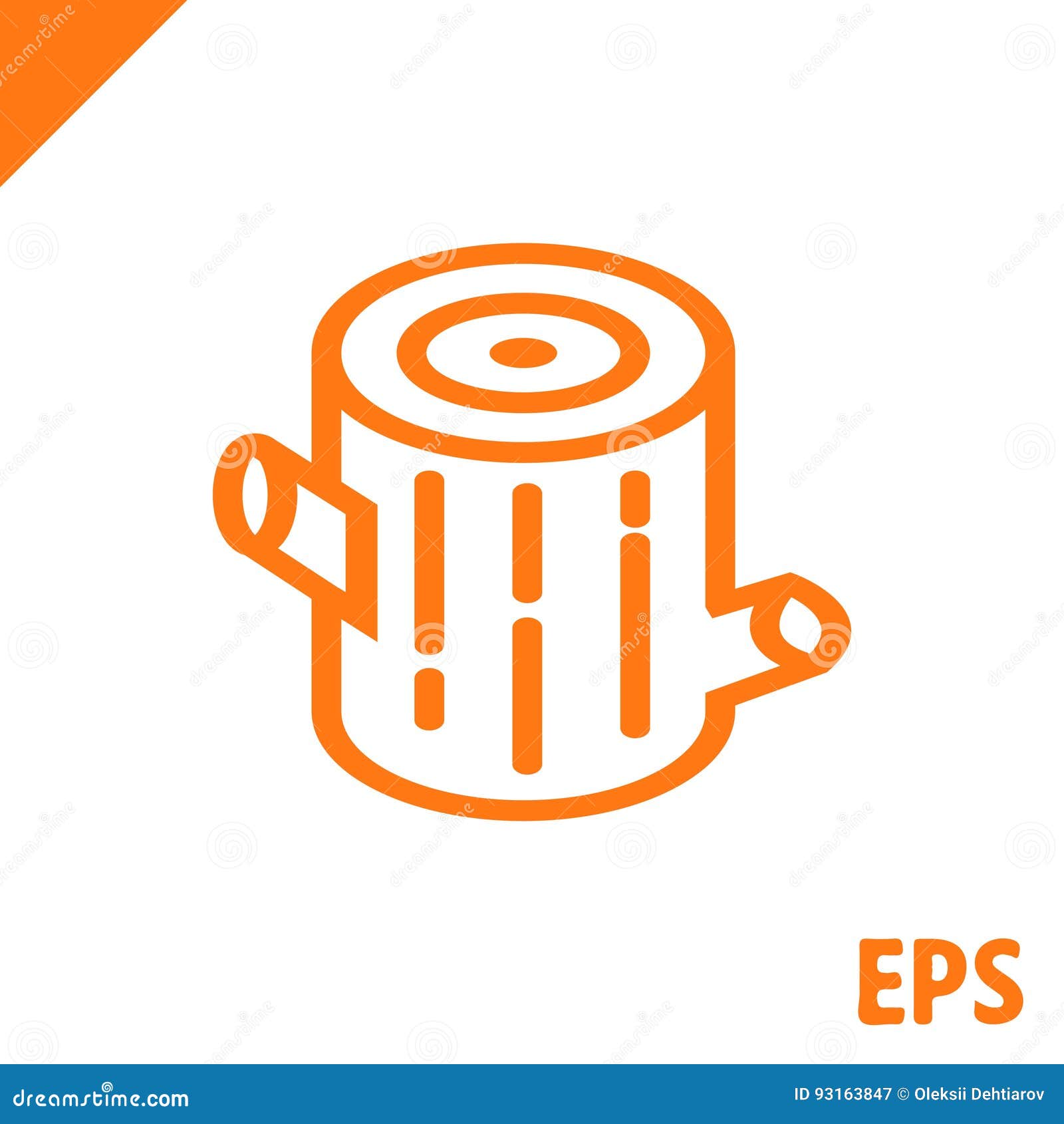 Stump Icon Stock Vector Illustration Flat Design Stock Vector ...