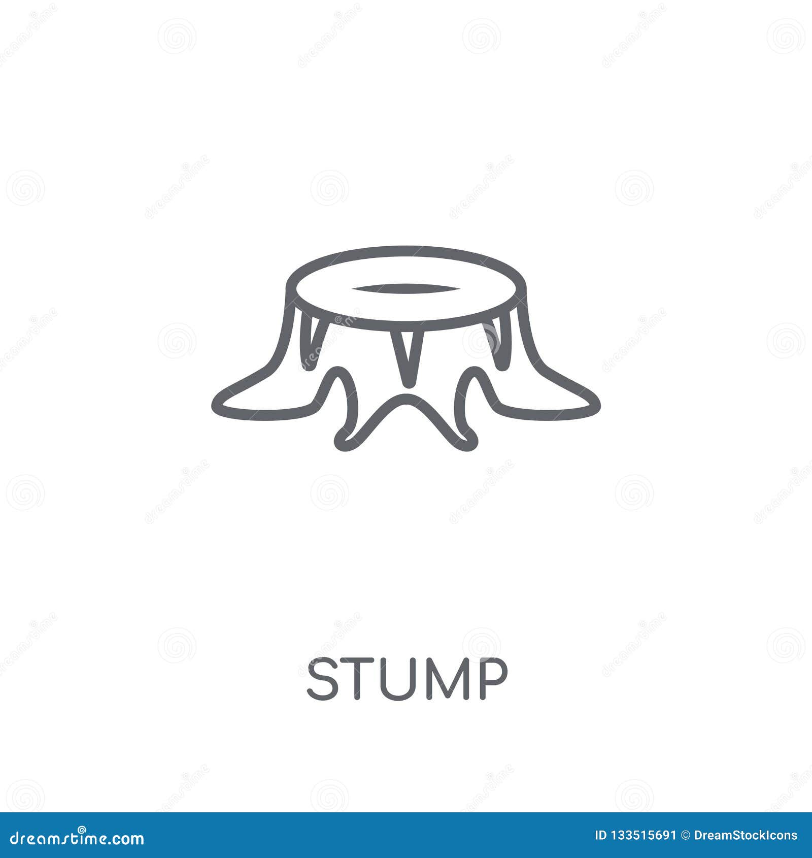 Stump Linear Icon. Modern Outline Stump Logo Concept on White Ba Stock ...