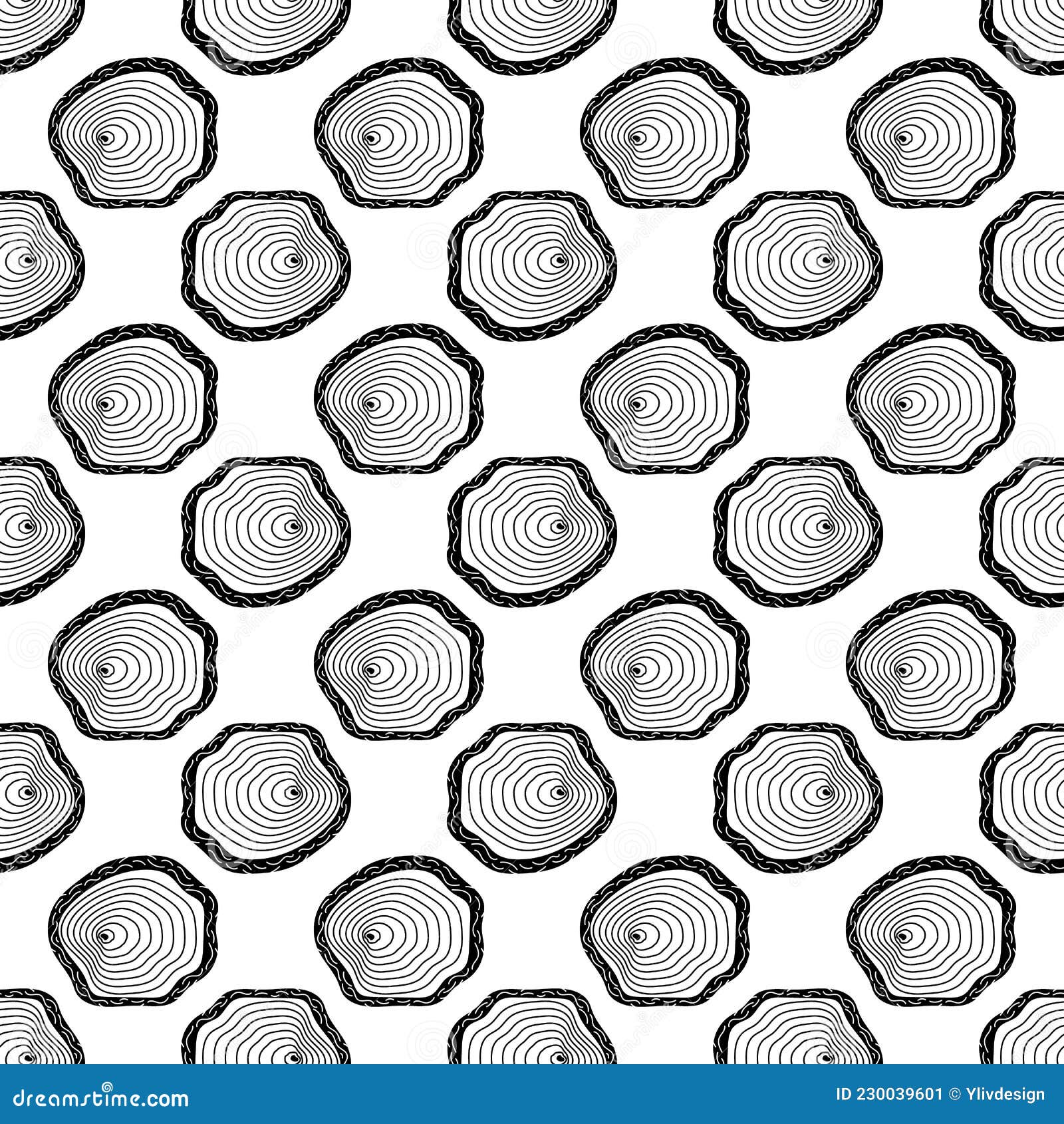 Stump Top View Pattern Seamless Vector Stock Vector - Illustration of ...