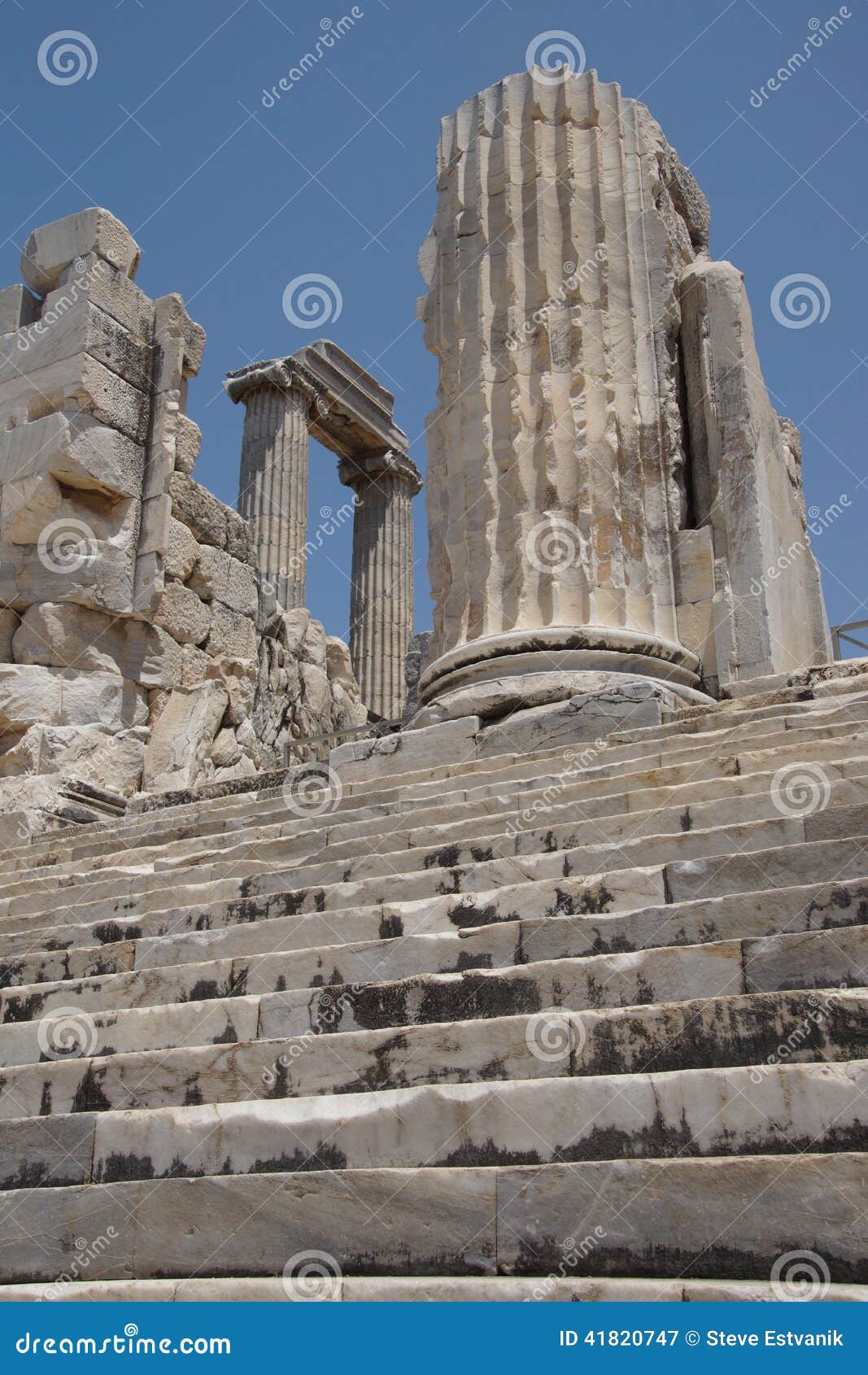 Stumps of Massive Stone Columns Stock Image - Image of turkey, stone ...