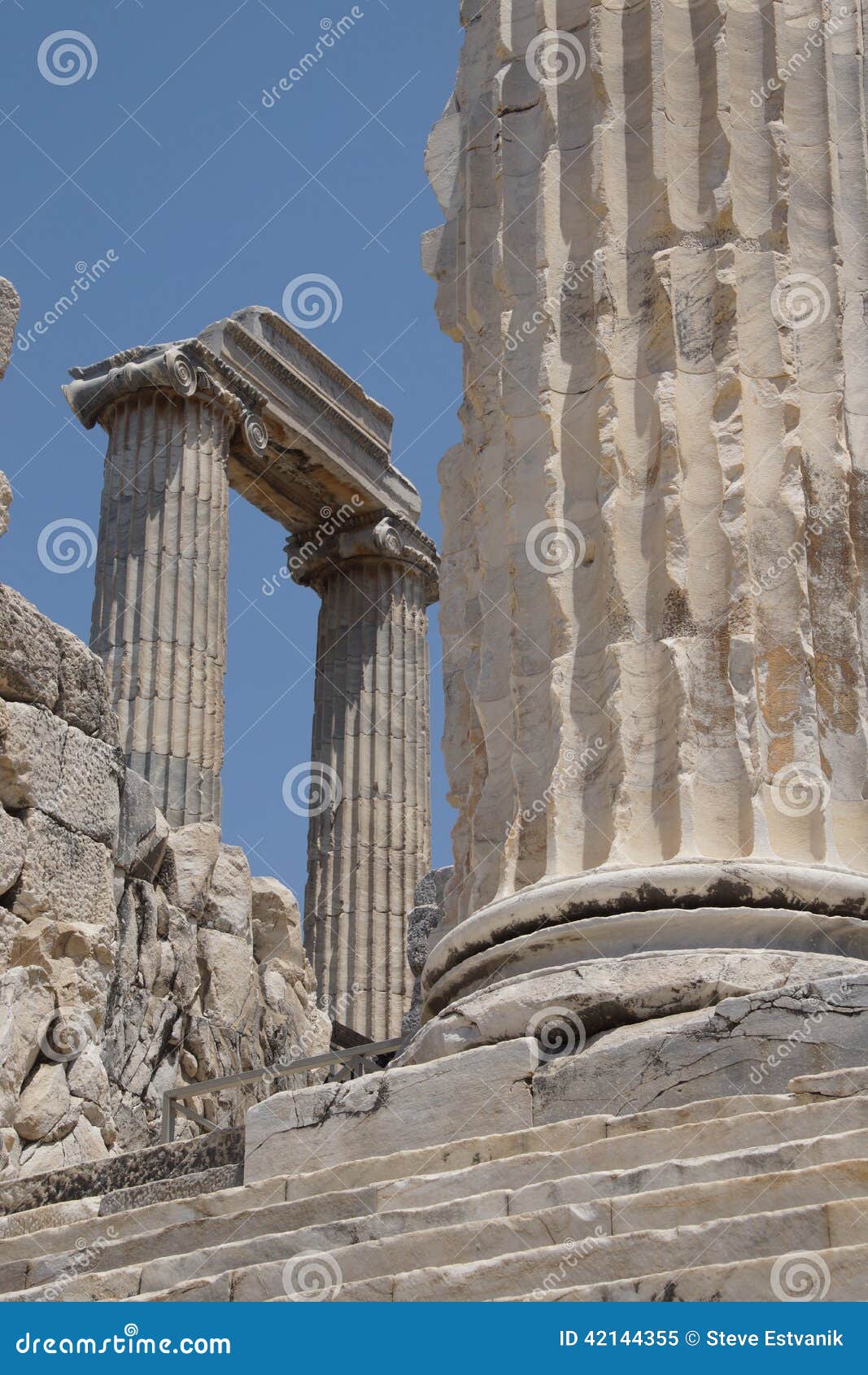 Stumps of Massive Stone Columns Stock Image - Image of temple, massive ...