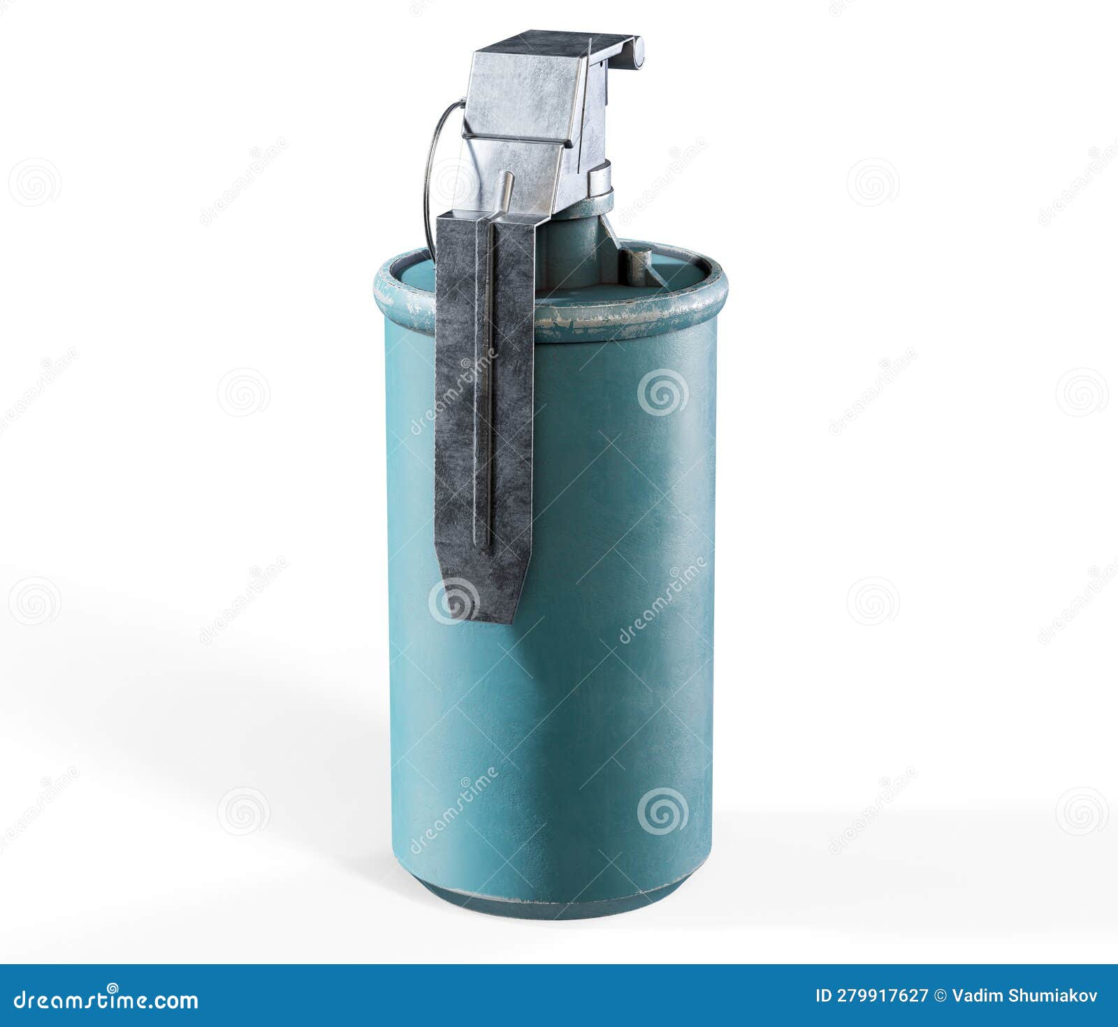 Stun Grenade, 3D Rendering Isolated on White Background Stock ...