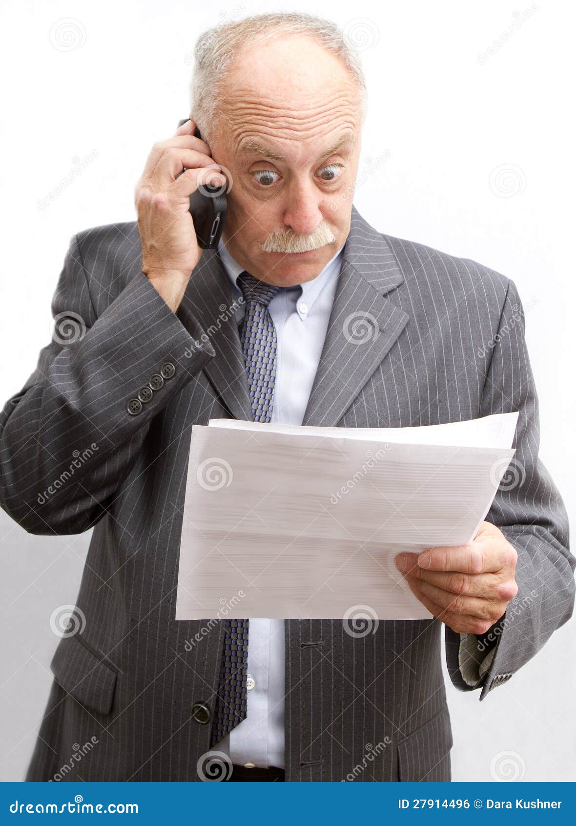 Stunned Businessman stock photo. Image of phone, talking - 27914496