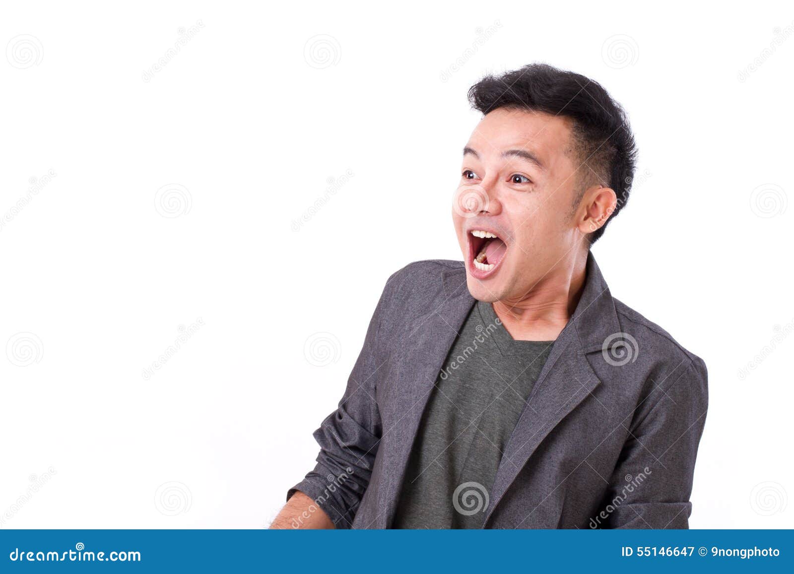 Stunned, Surprised Man S Emotion Expression Stock Image - Image of ...