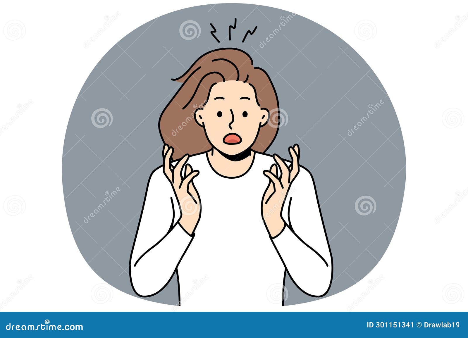 Stunned Woman Shocked With Box Order Cartoon Vector