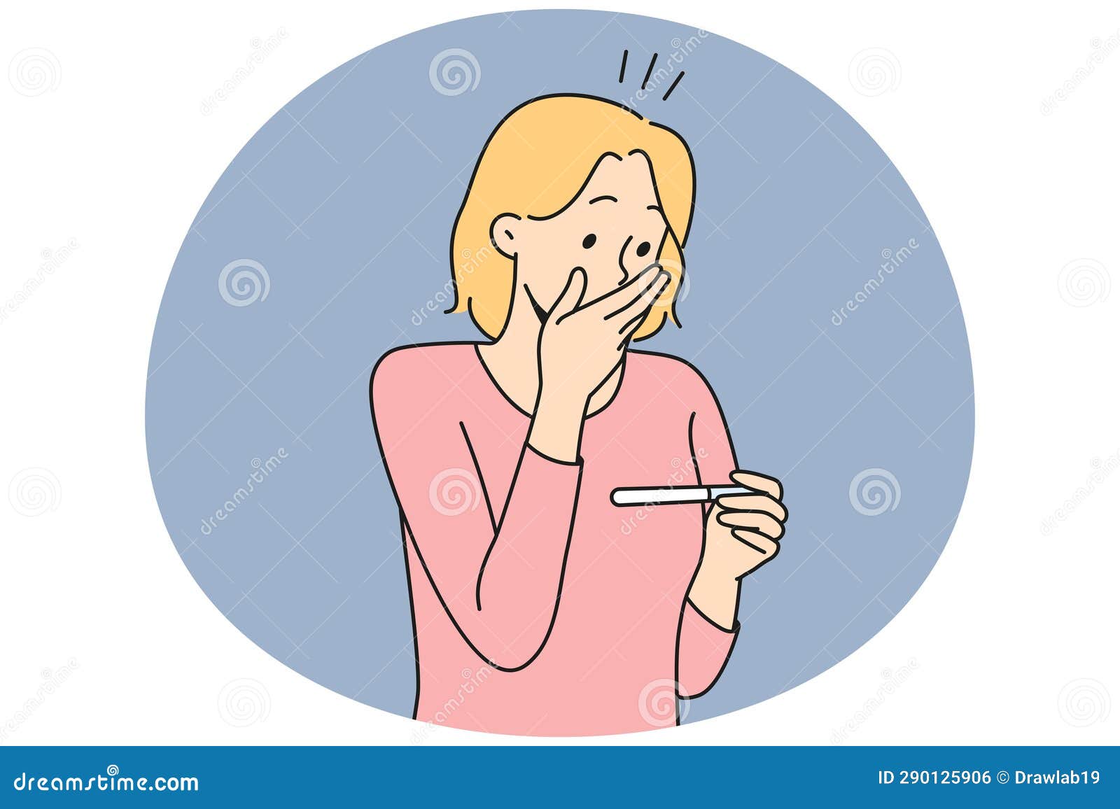 Stunned Woman Shocked By News On Laptop Vector Illustration