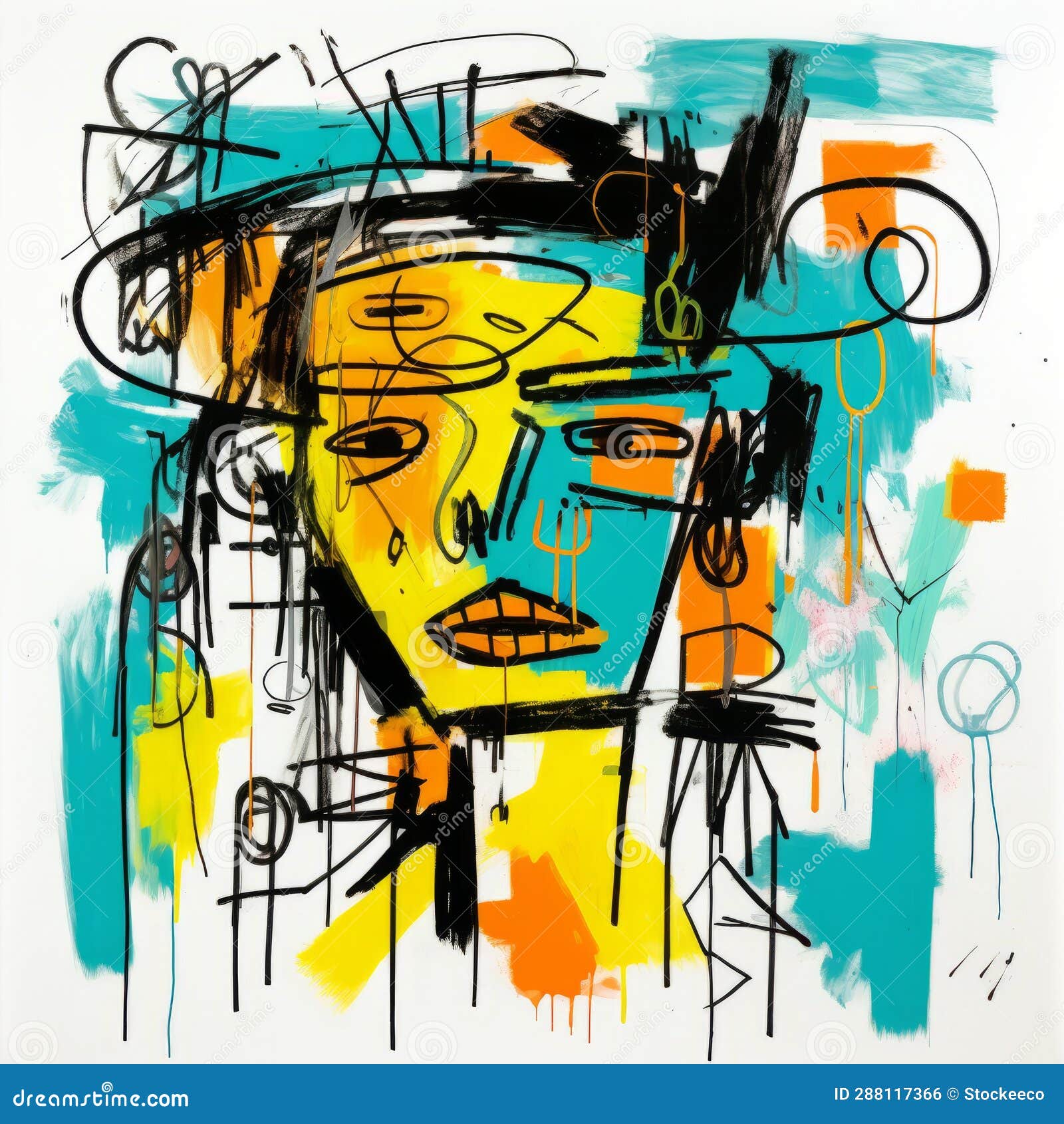 Expressive Abstract Portraits: a Fusion of Emotion and Graffiti Art ...