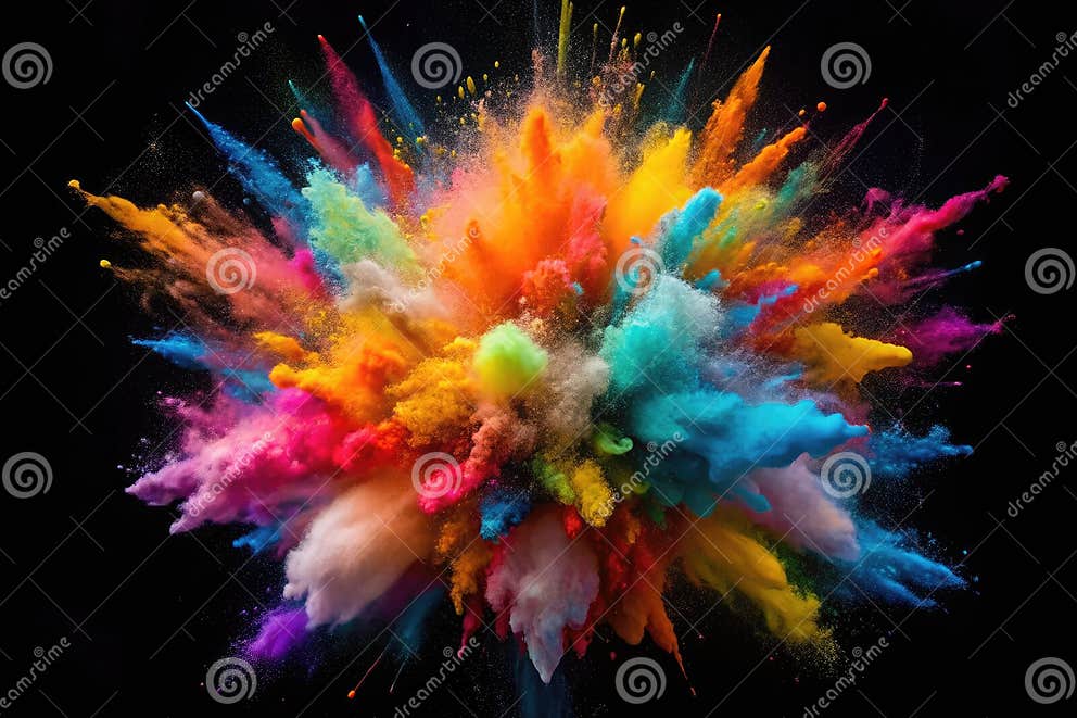 A Stunning Abstract Digital Painting Exploding Vivid Colors on a ...