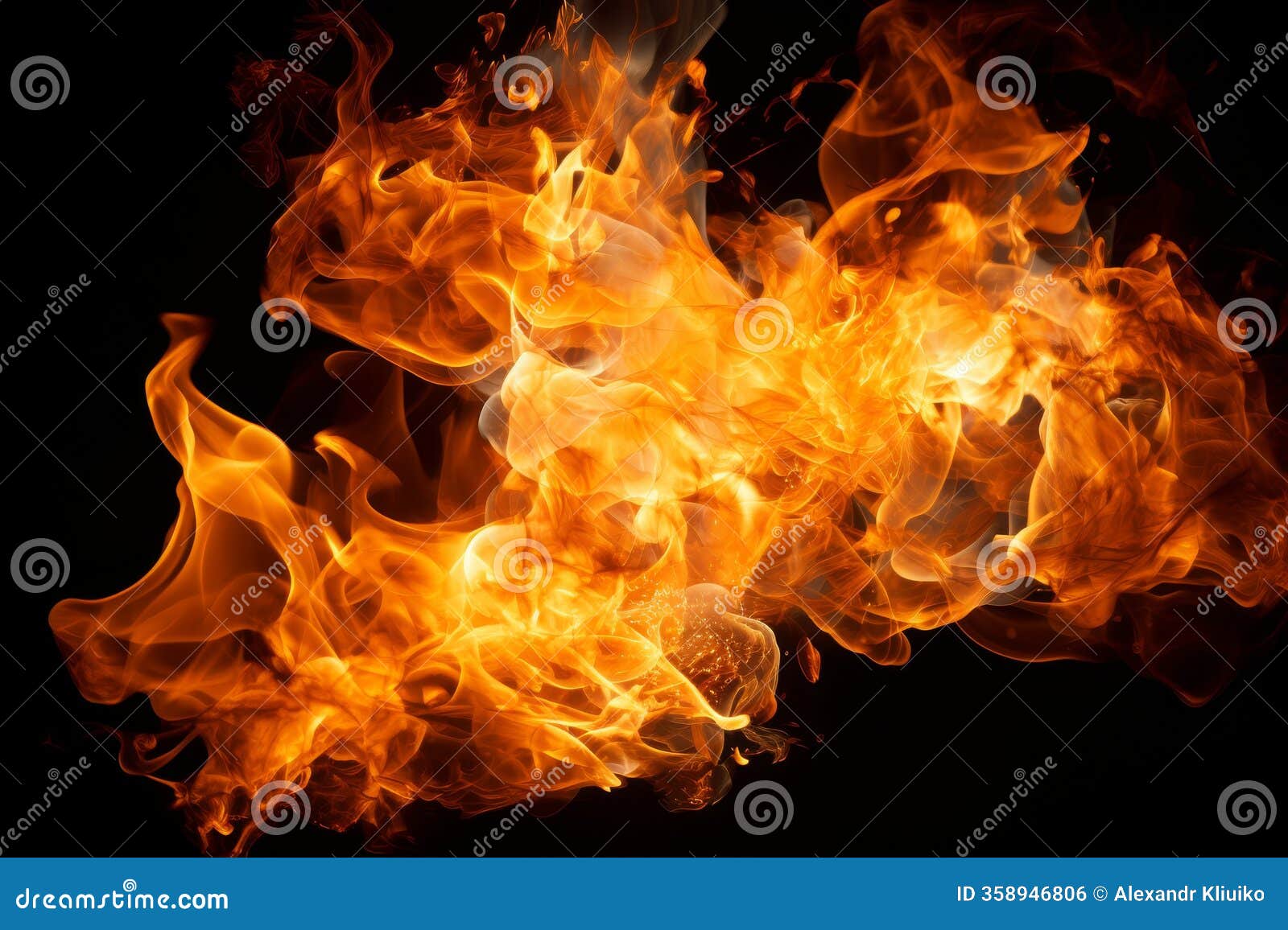 Stunning Abstract Fire Flame on Dark Background Creating a Blurry ...