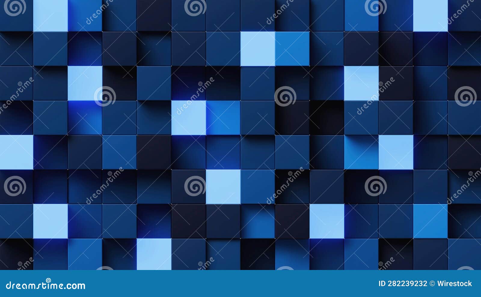 An Abstract Pattern with Dark Blue Squares in the Background and a ...