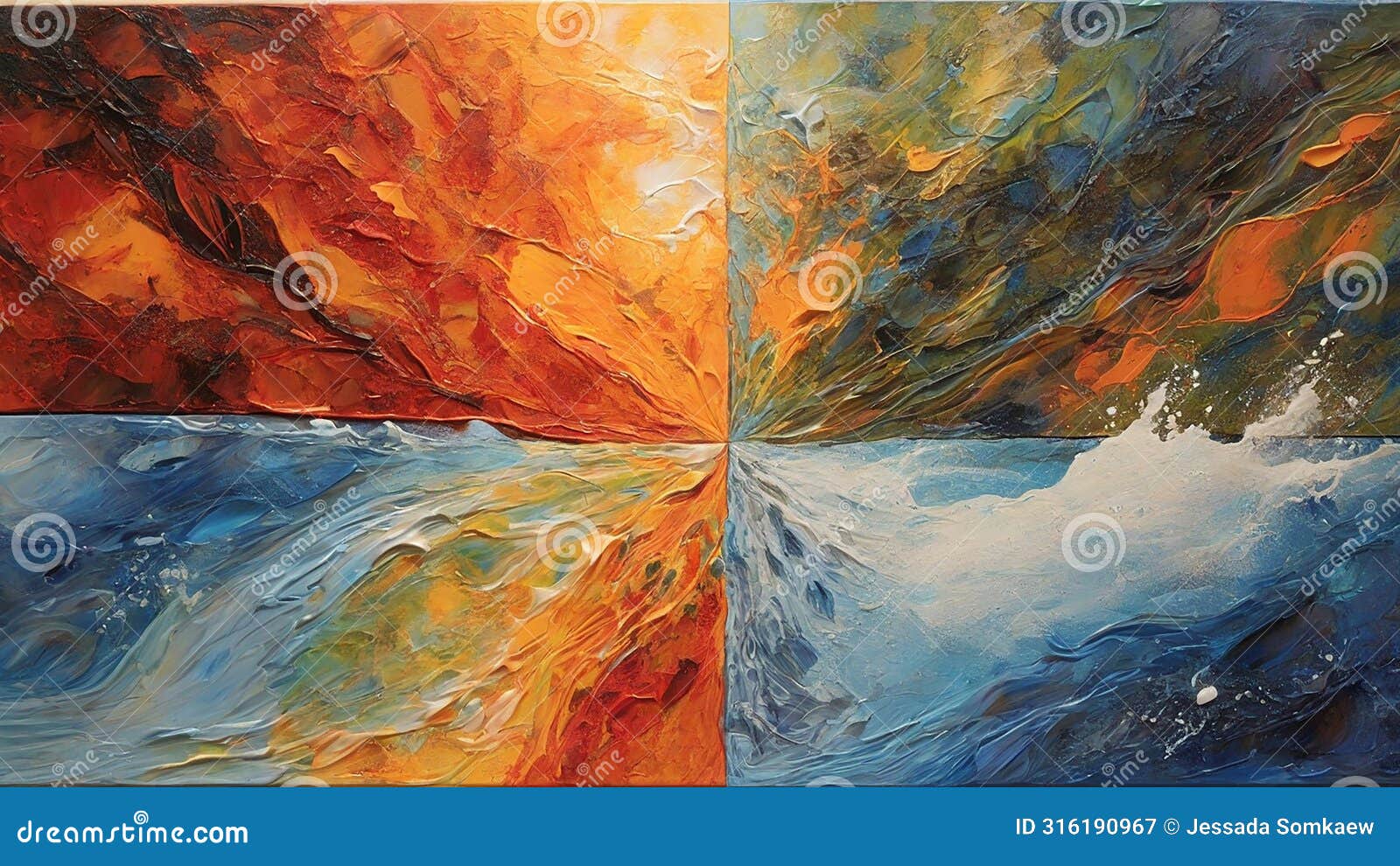 A Stunning, Abstract Representation of the Four Elements - Earth, Air ...