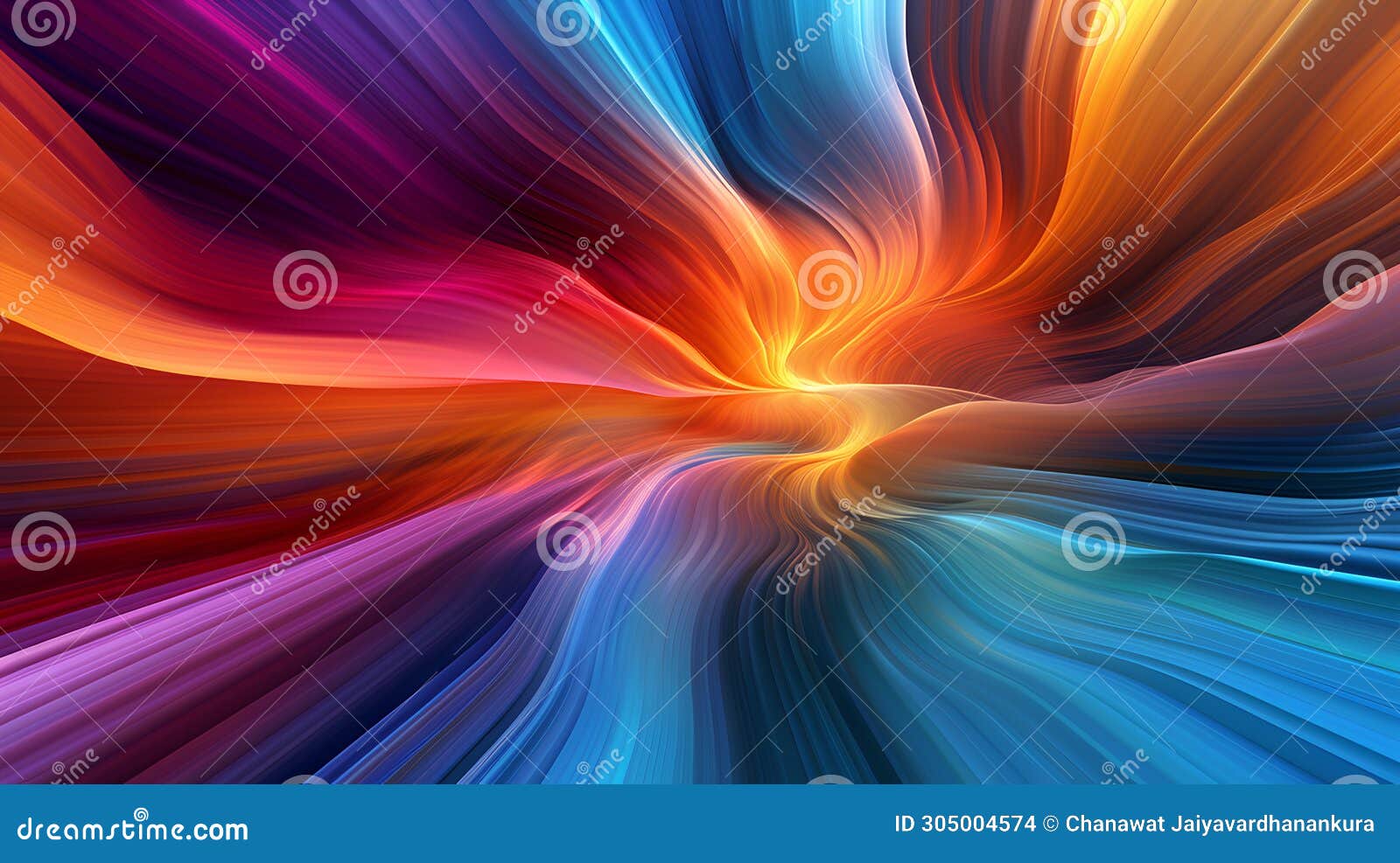 Stunning Abstract Spectral Image. Mesmerizing 3D Colorful Abstract ...