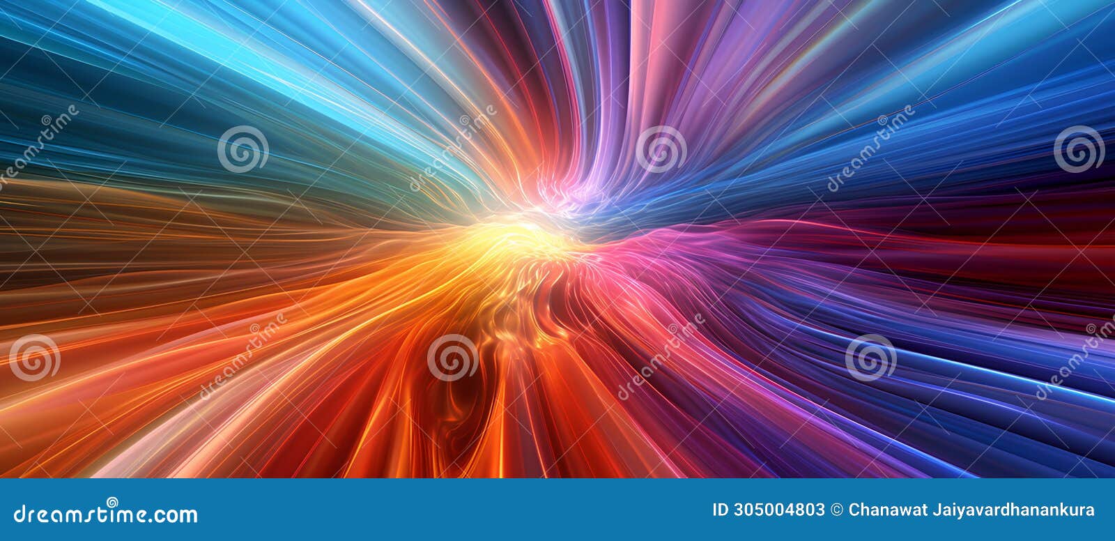 Stunning Abstract Spectral Image. Mesmerizing 3D Colorful Abstract ...