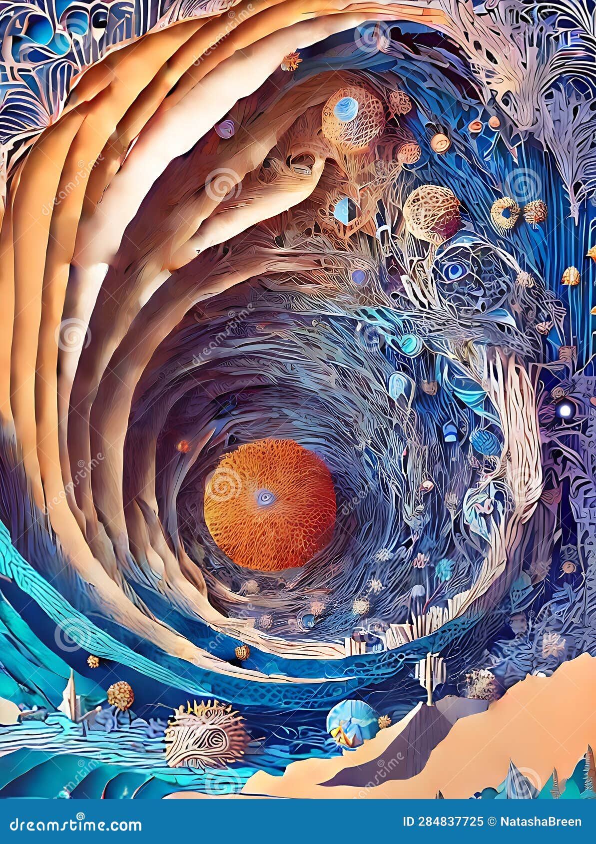 Stunning Abstract Steampunk Hightech Boards and Chips. Stock ...