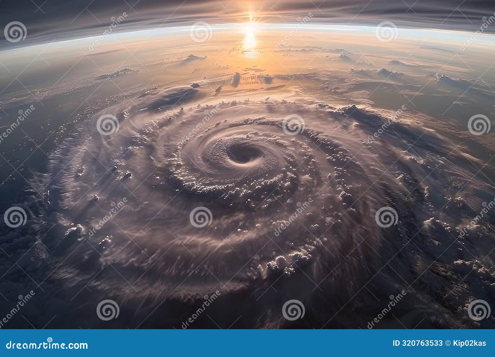 Mesmerizing Aerial View of a Cyclone Formation at Sunset - Atmospheric ...