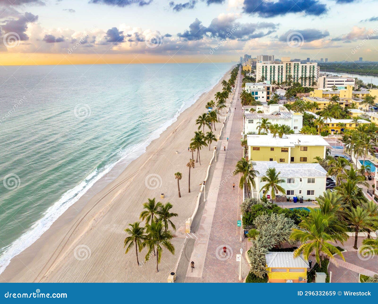 Stunning Aerial View of the Beachfront of Miami, Florida. Editorial ...