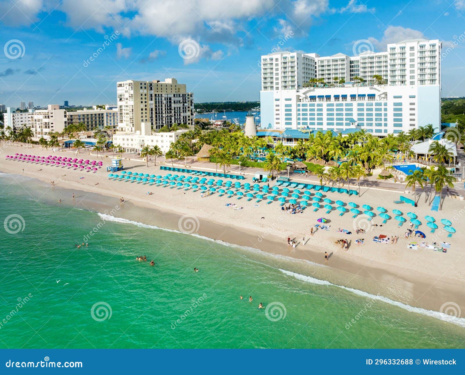 Stunning Aerial View of the Beachfront of Miami, Florida. Editorial ...