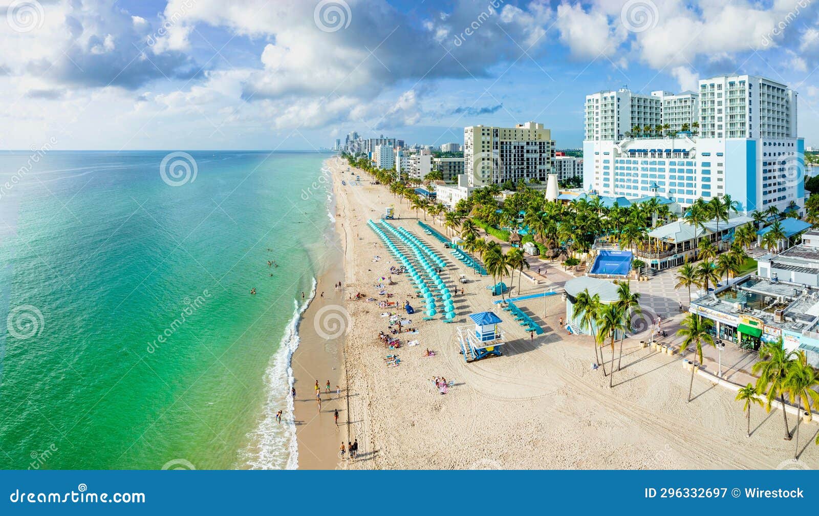 Stunning Aerial View of the Beachfront of Miami, Florida. Editorial ...