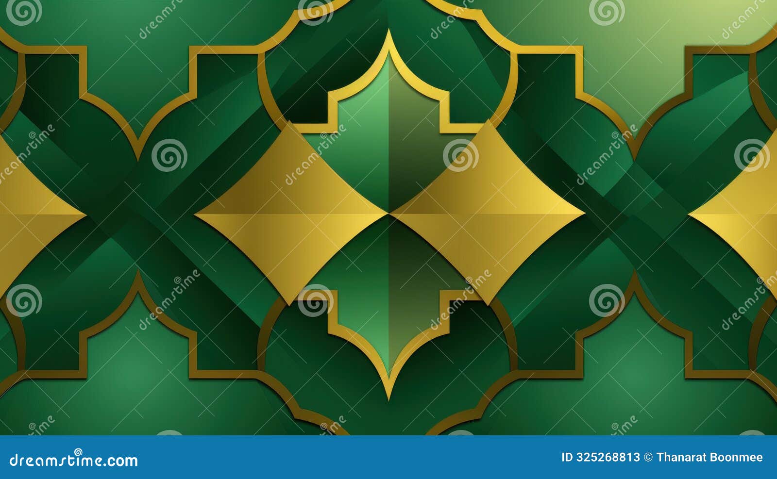 Stunning Arabic Pattern on a Vibrant Green Background Stock ...