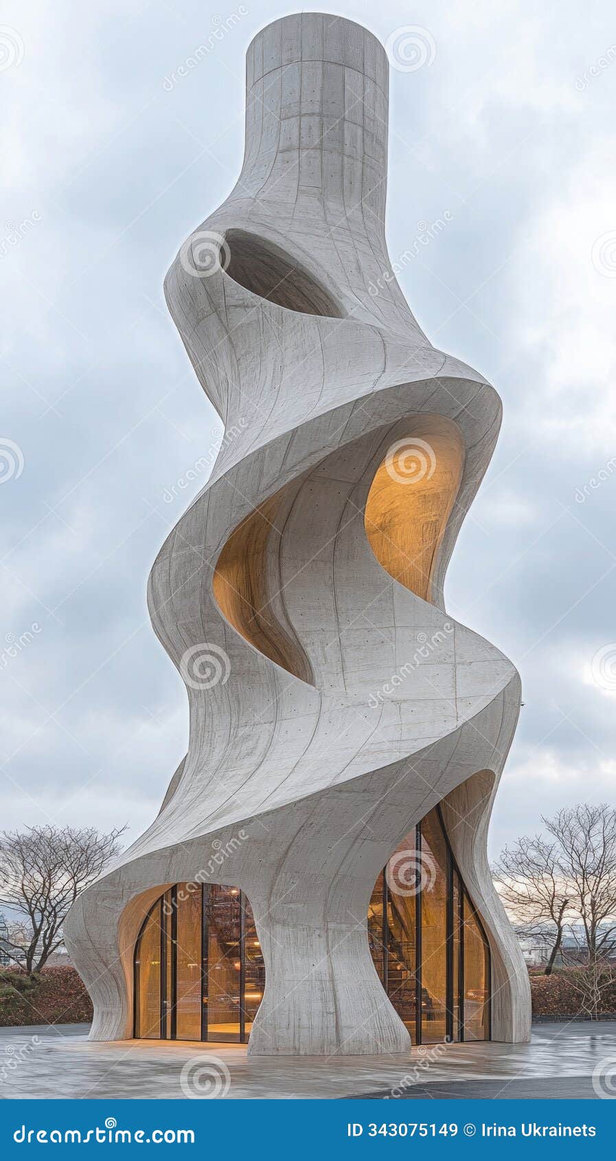 Stunning Architectural Design Featuring a Twisting Concrete Tower. this ...