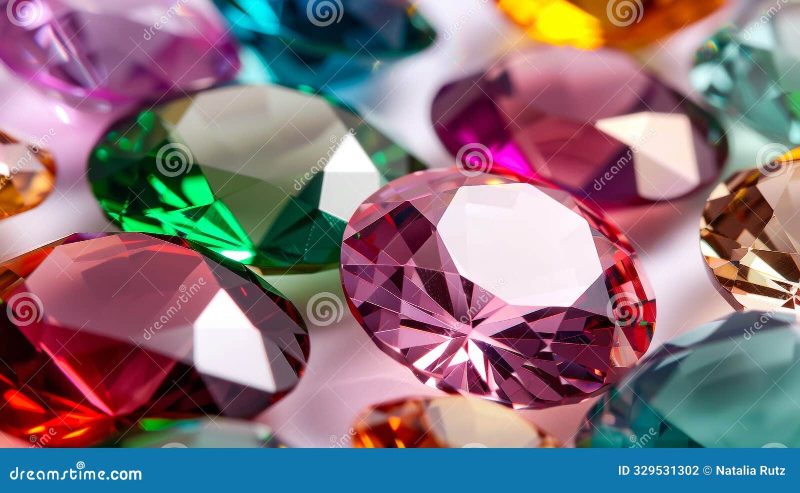 A Stunning Array of Colorful Gemstones, Including Emeralds, Rubies, and ...