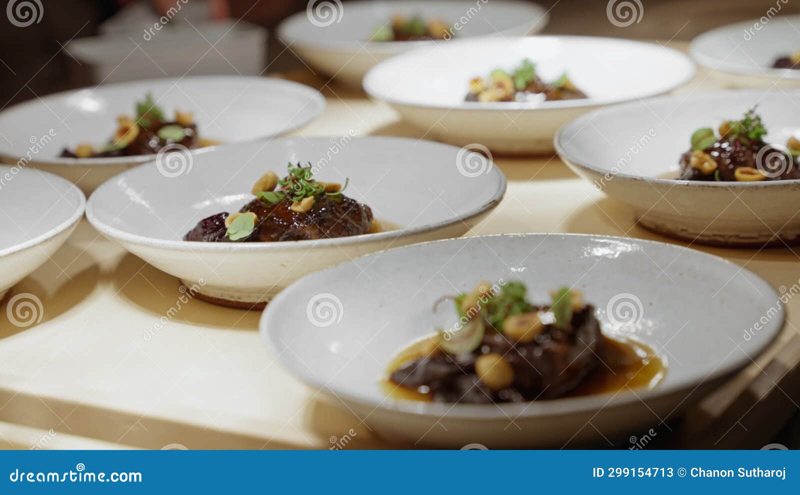 A Stunning Array of Fine Dining Dishes Aligned with Precision ...