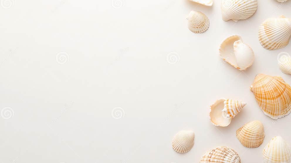 A Stunning Array of Seashells, Meticulously Arranged in a Circular ...
