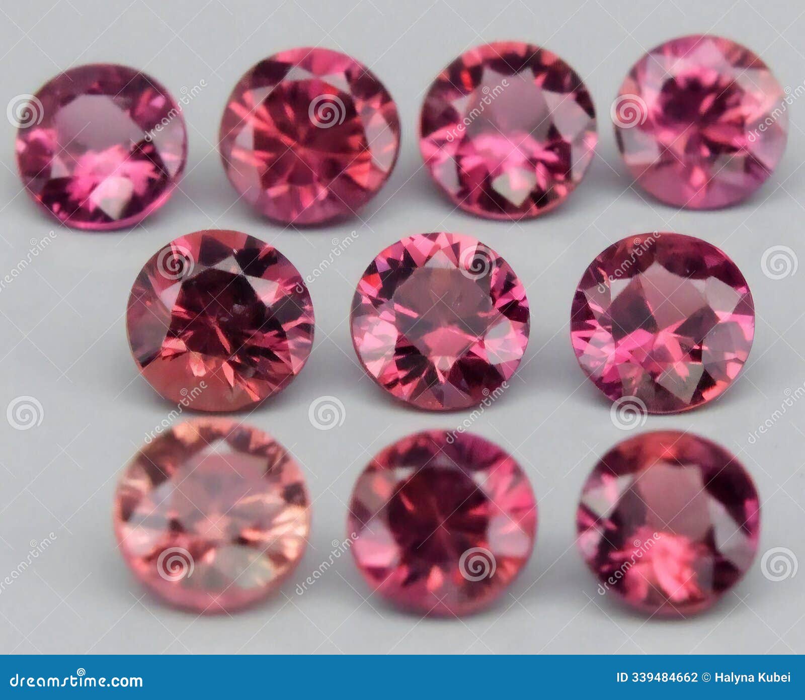 A Stunning Array of Sparkling Pink Gemstones Glimmering Under Soft ...