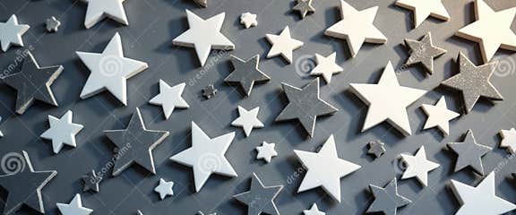 A Stunning Array of Stars in Varying Sizes and Shades of Gray and White ...