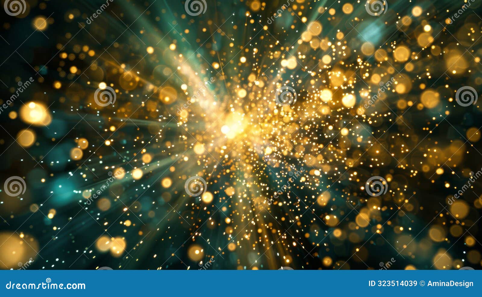 A Stunning Background Featuring Vibrant Golden Particles and Light Rays ...