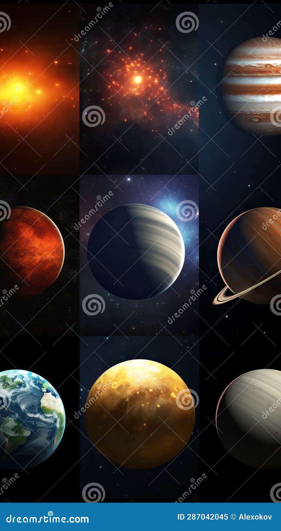 A Stunning Background of Planets AI Generated Stock Illustration ...