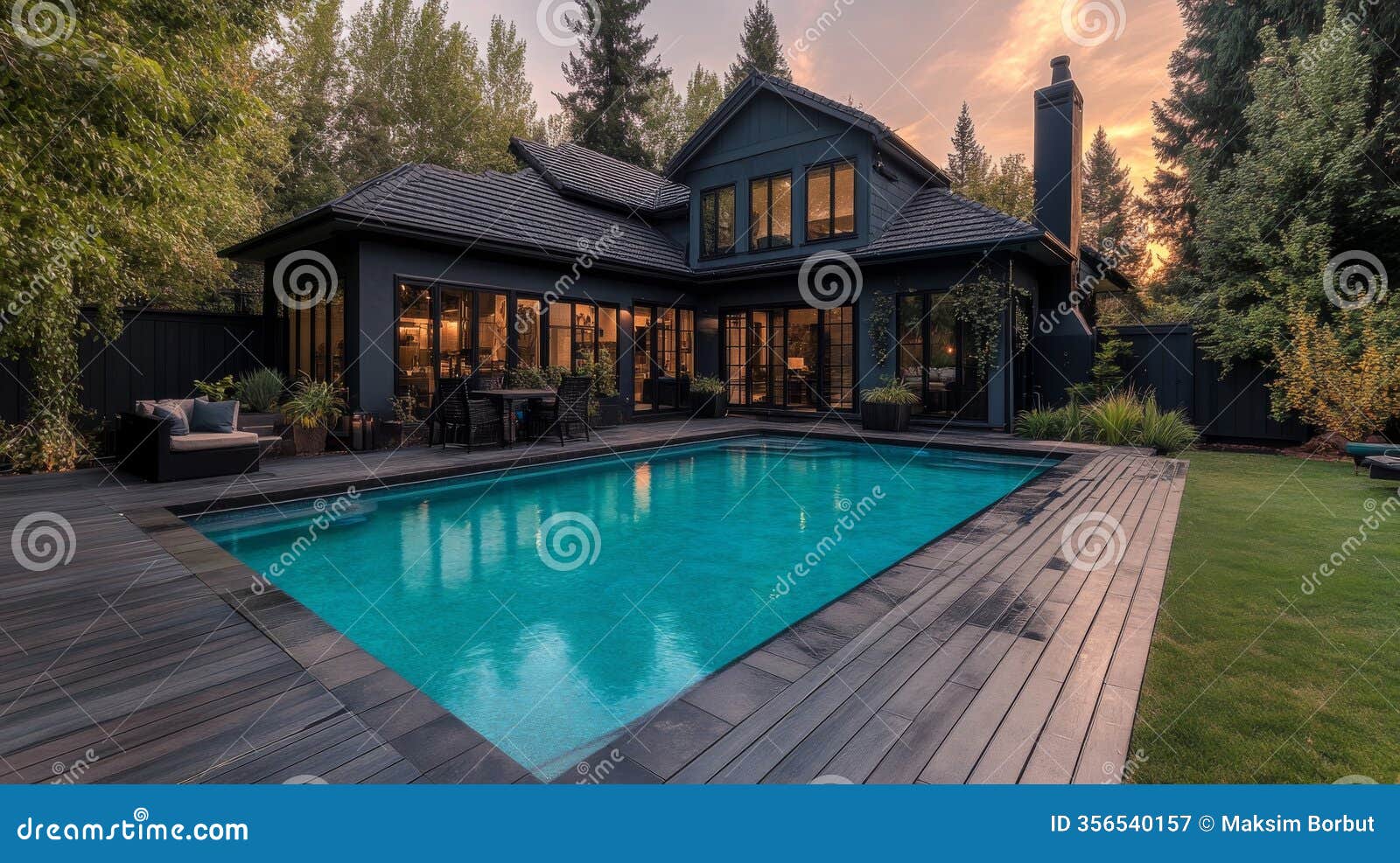 A Stunning Backyard Oasis Complements the Luxury Poolside Home in ...