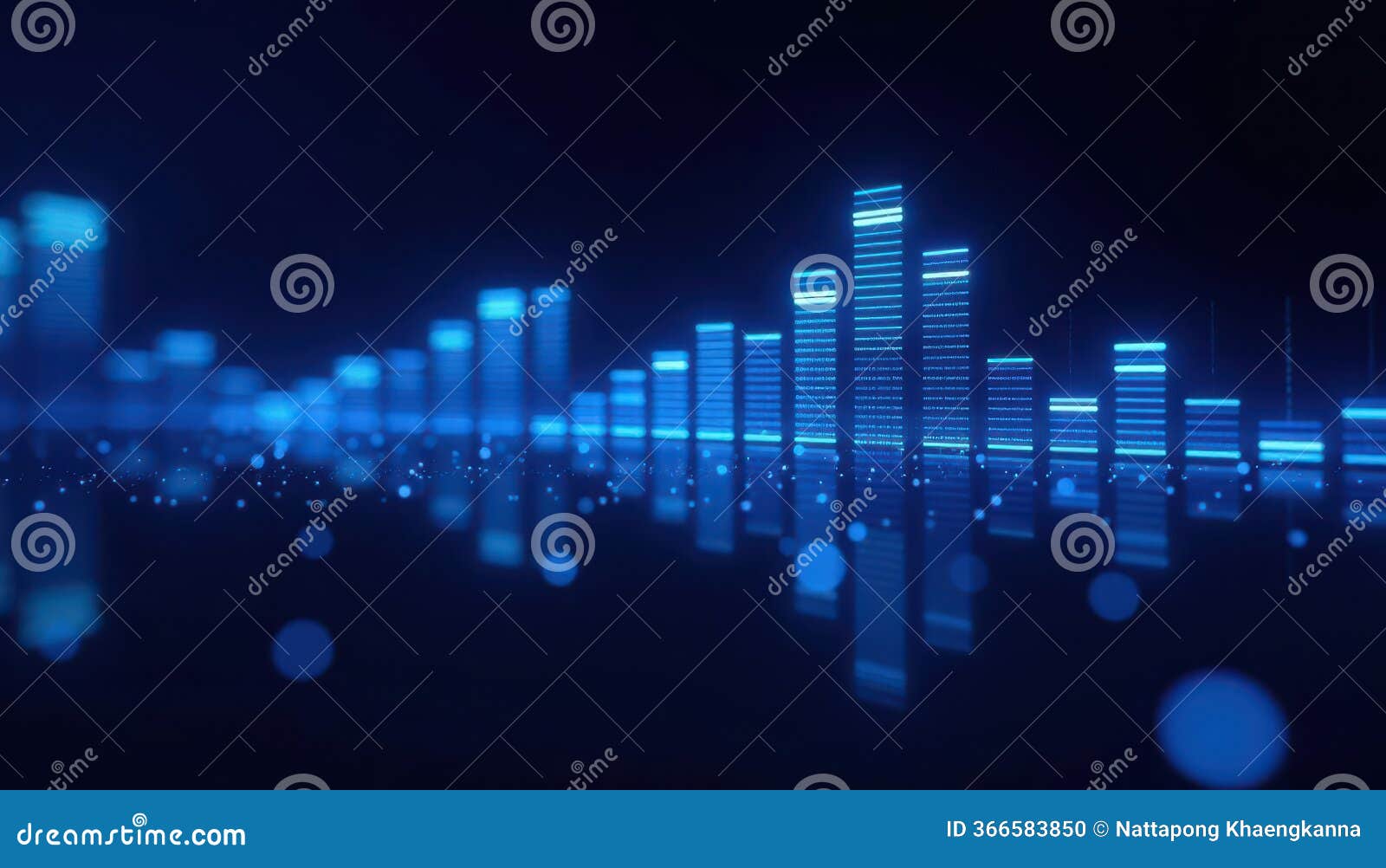 Stunning Blue Audio Equalizer Visualizes Music S Energy, Dark ...