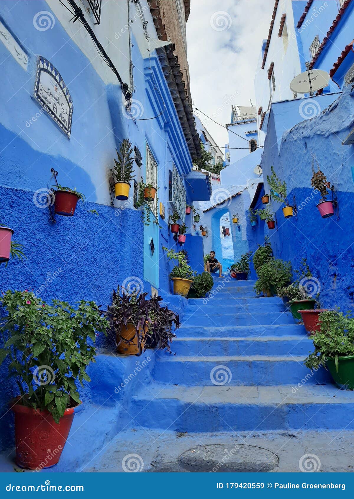 The Stunning Blue City of Morocco Editorial Stock Image - Image of blue ...