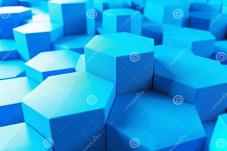 Stunning Blue Geometric Background with Hexagon Pattern for Advertising ...