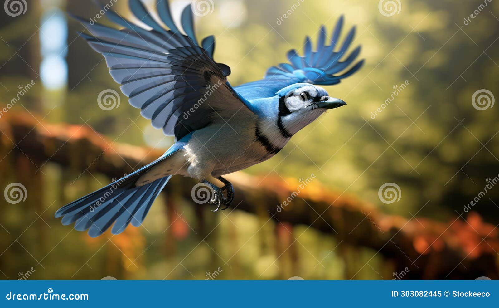 Stunning Blue Jay in Flight: Vray Tracing Meets Nikon D850 Stock ...