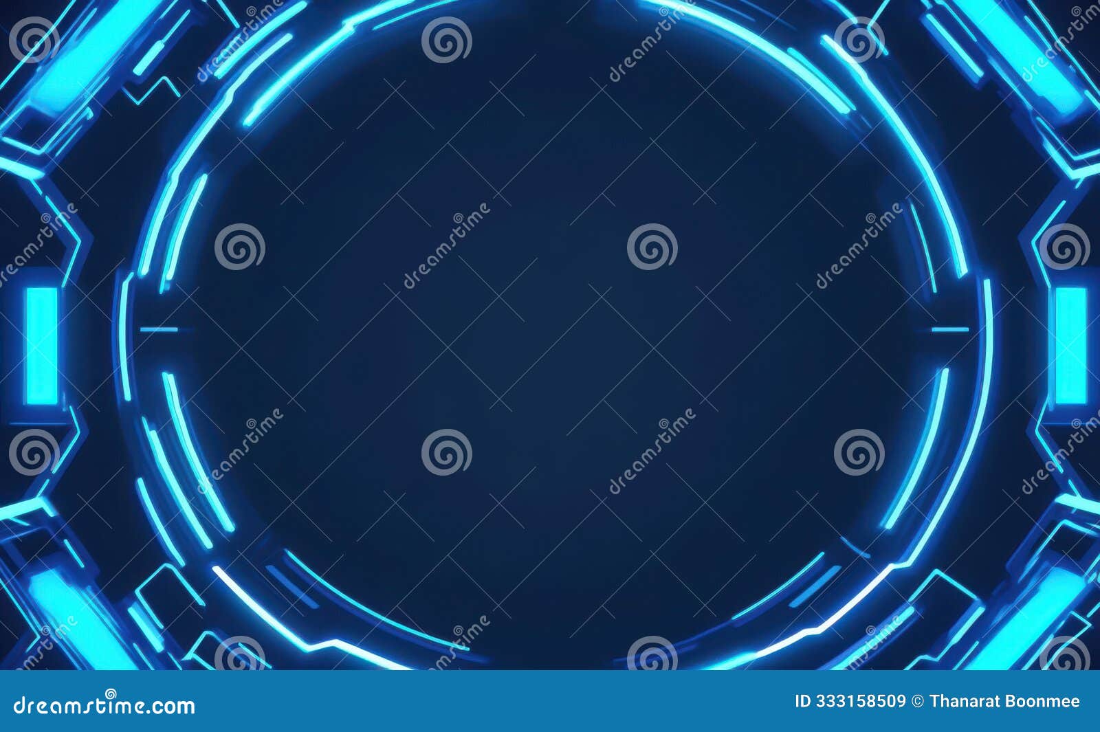 Stunning Blue Neon Technology Frame Showcases Layered Textures and ...