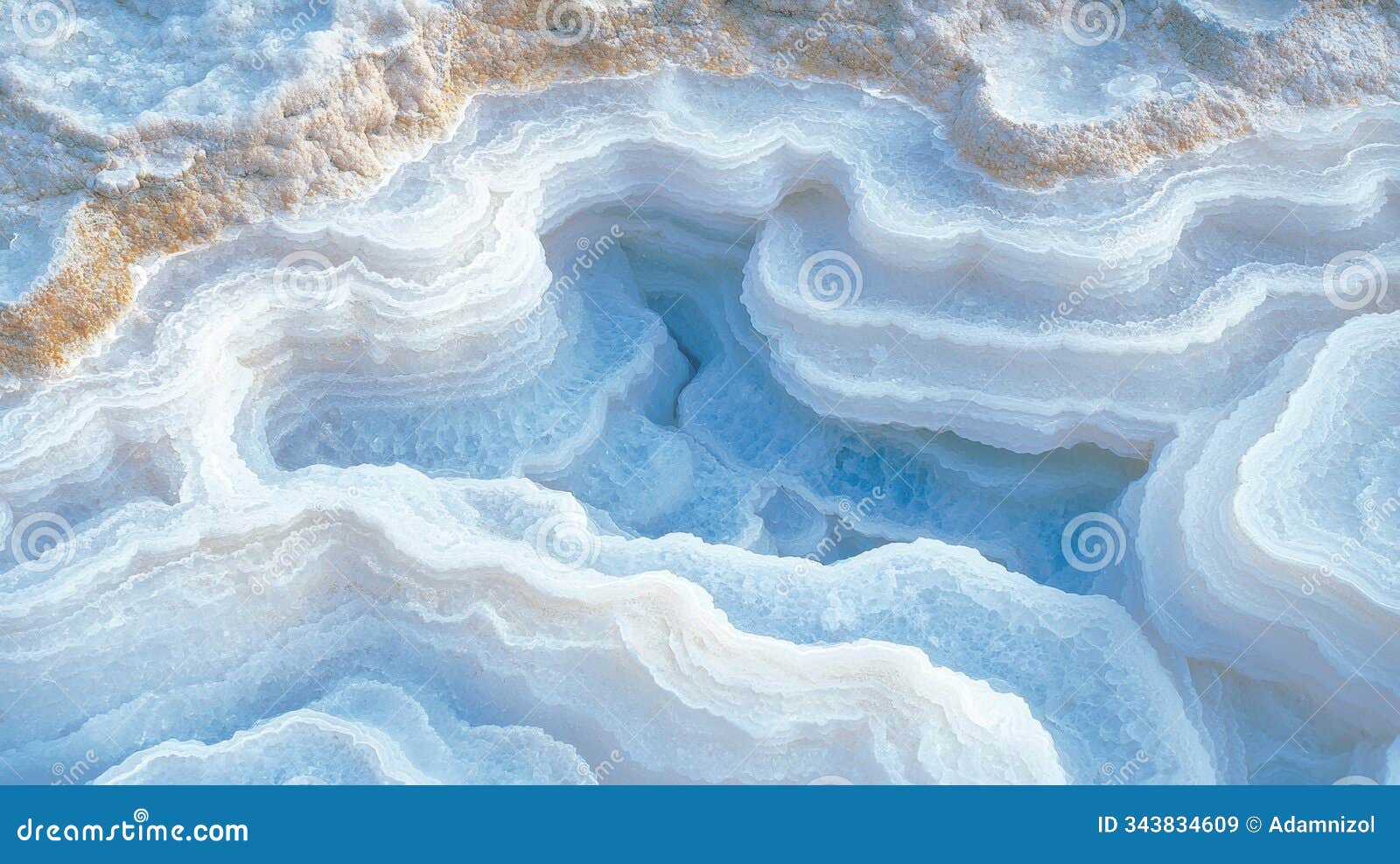 Stunning Blue and White Ice Cave Formation Stock Illustration ...