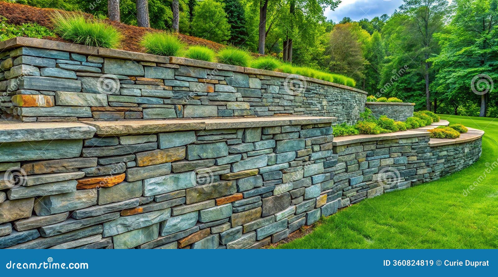 Stunning Bluestone Retaining Wall a Durable Stylish Outdoor Design ...