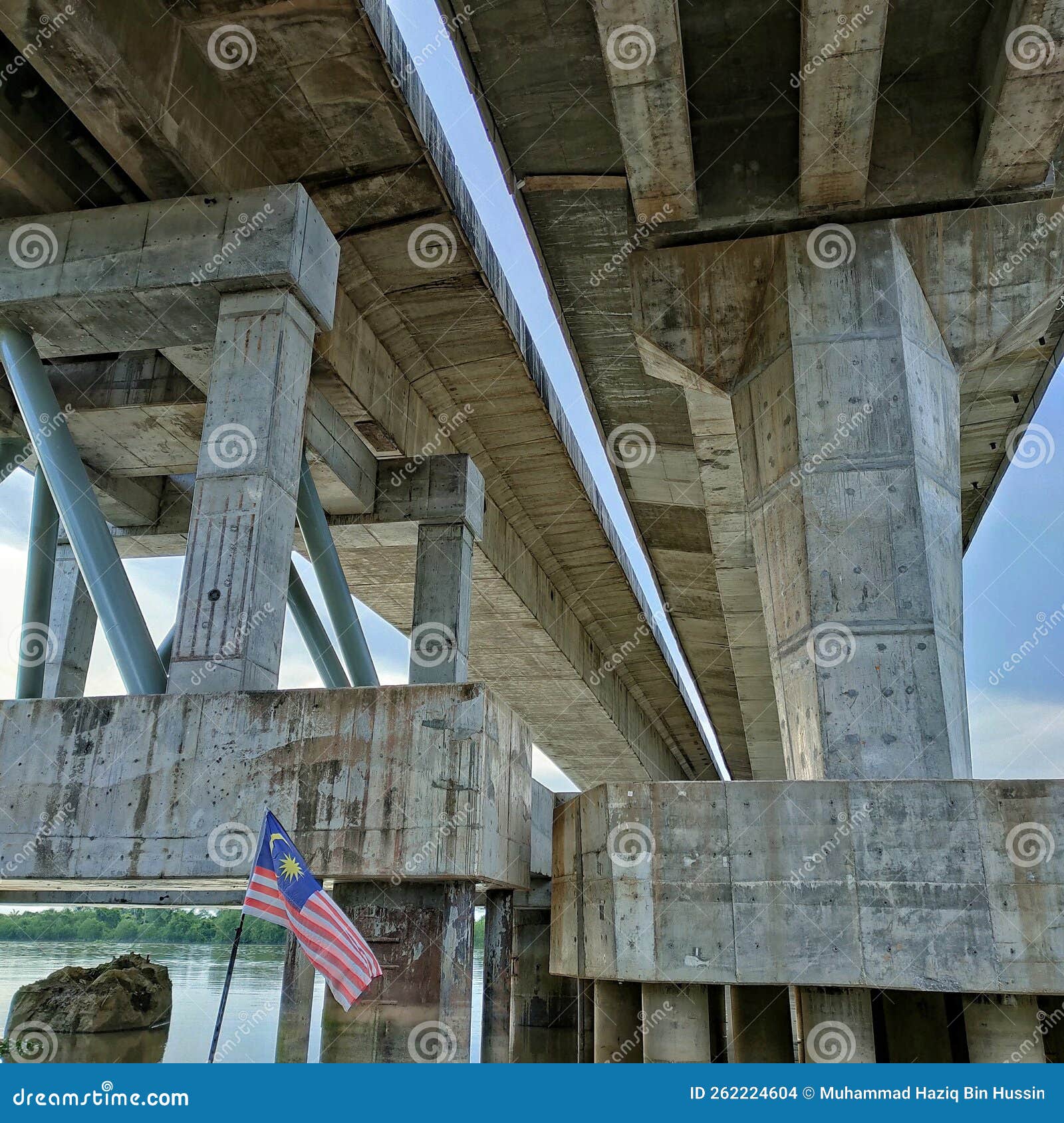 Stunning Bridge Under Construction with Blue Sky Stock Photo - Image of ...