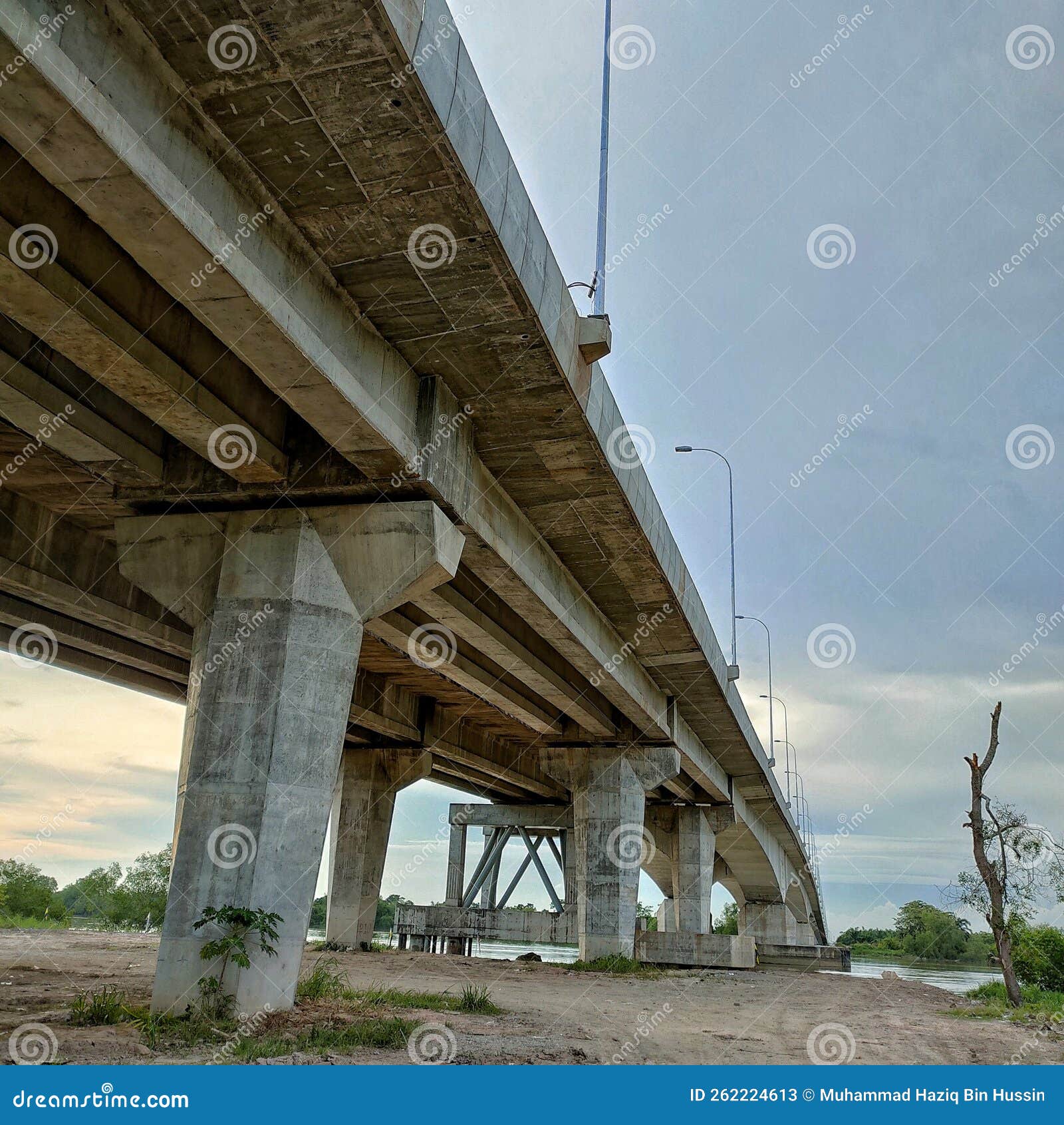 Stunning Bridge Under Construction with Blue Sky Stock Image - Image of ...