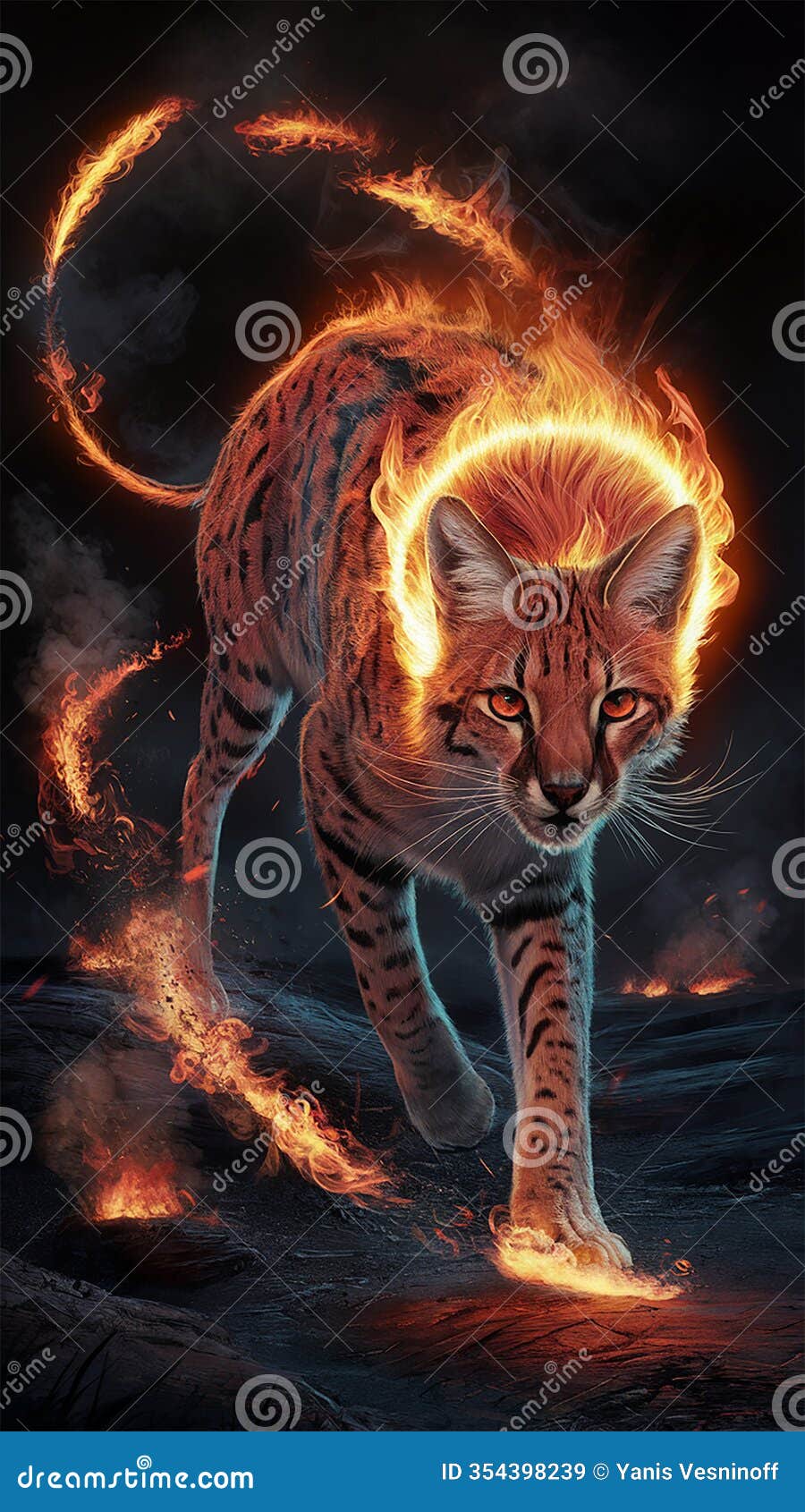 A Unique Hybrid Creature, Blending the Features of a Serval and the ...