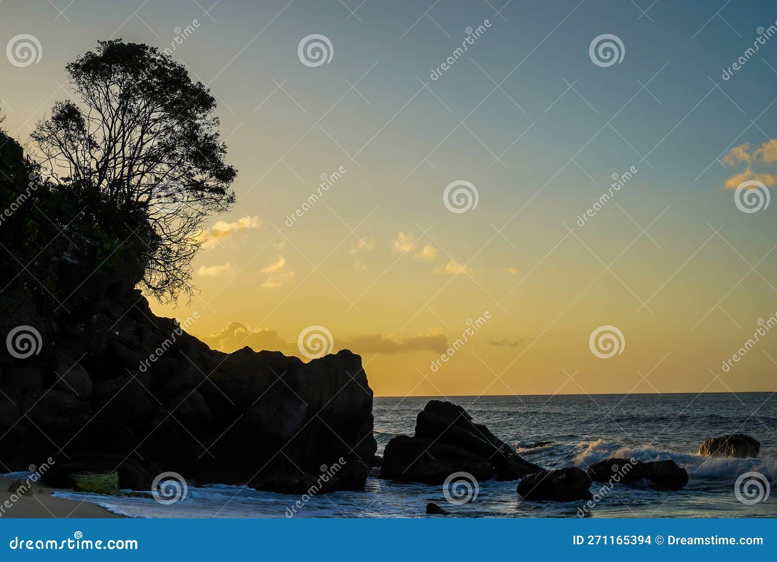 Stunning Caribbean Sunset at Magazine Beach, Grenada Stock Photo ...
