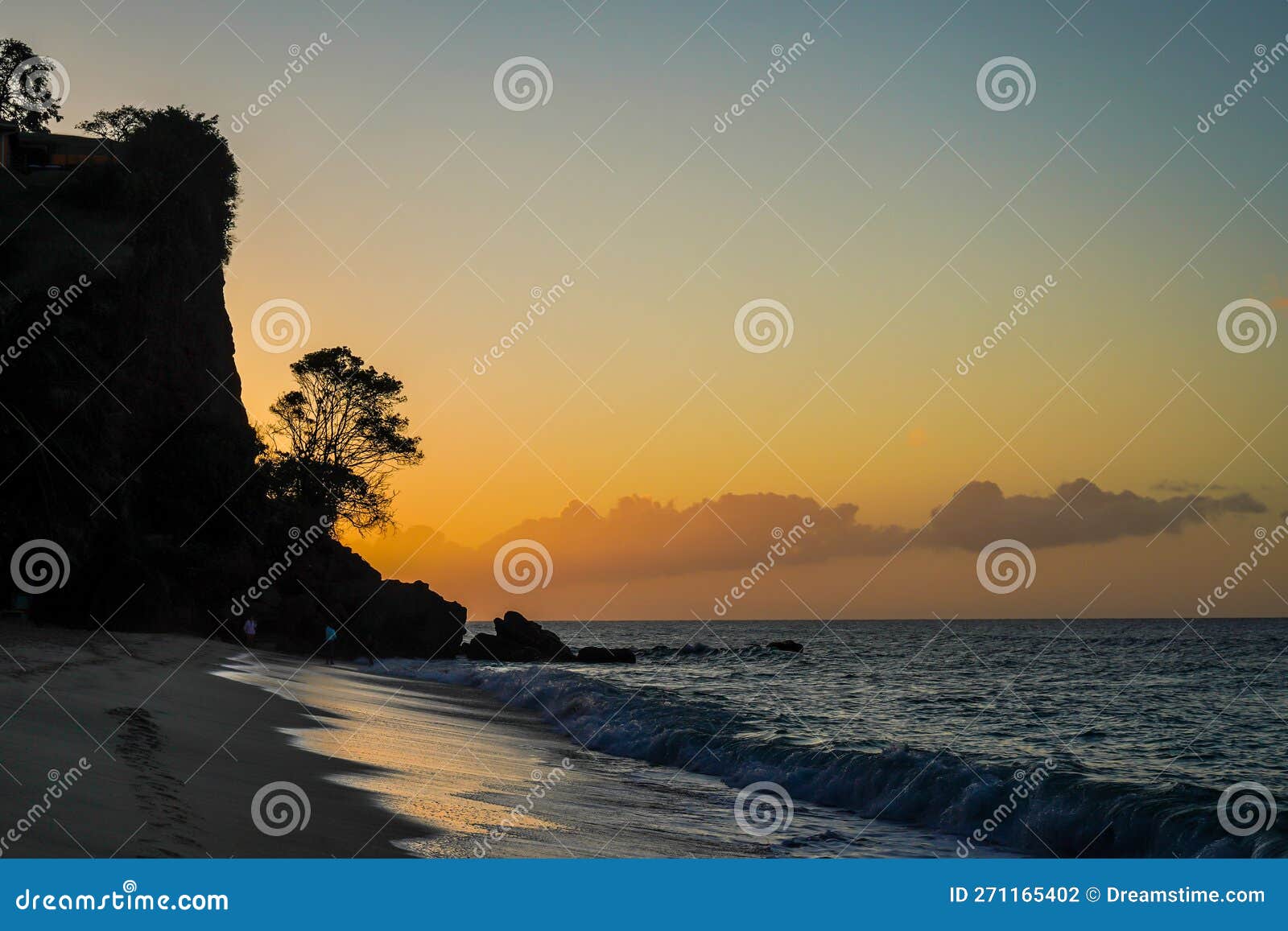 Stunning Caribbean Sunset at Magazine Beach, Grenada Stock Photo ...