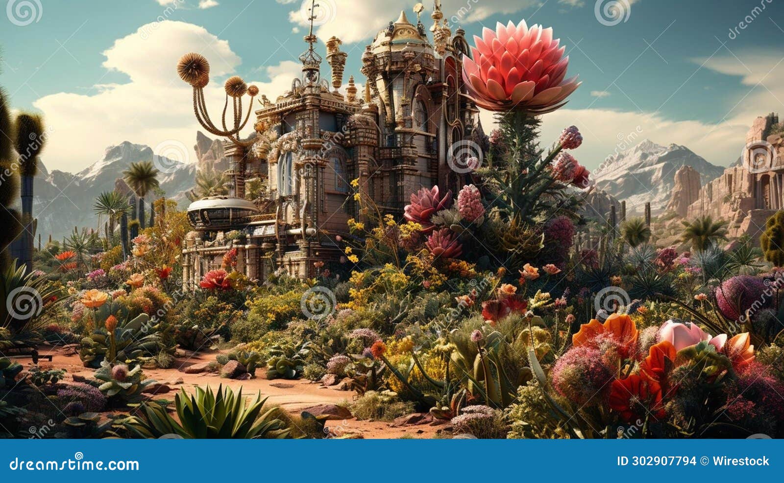 Stunning Castle Located in the Center of a Tropical Paradise, AI ...