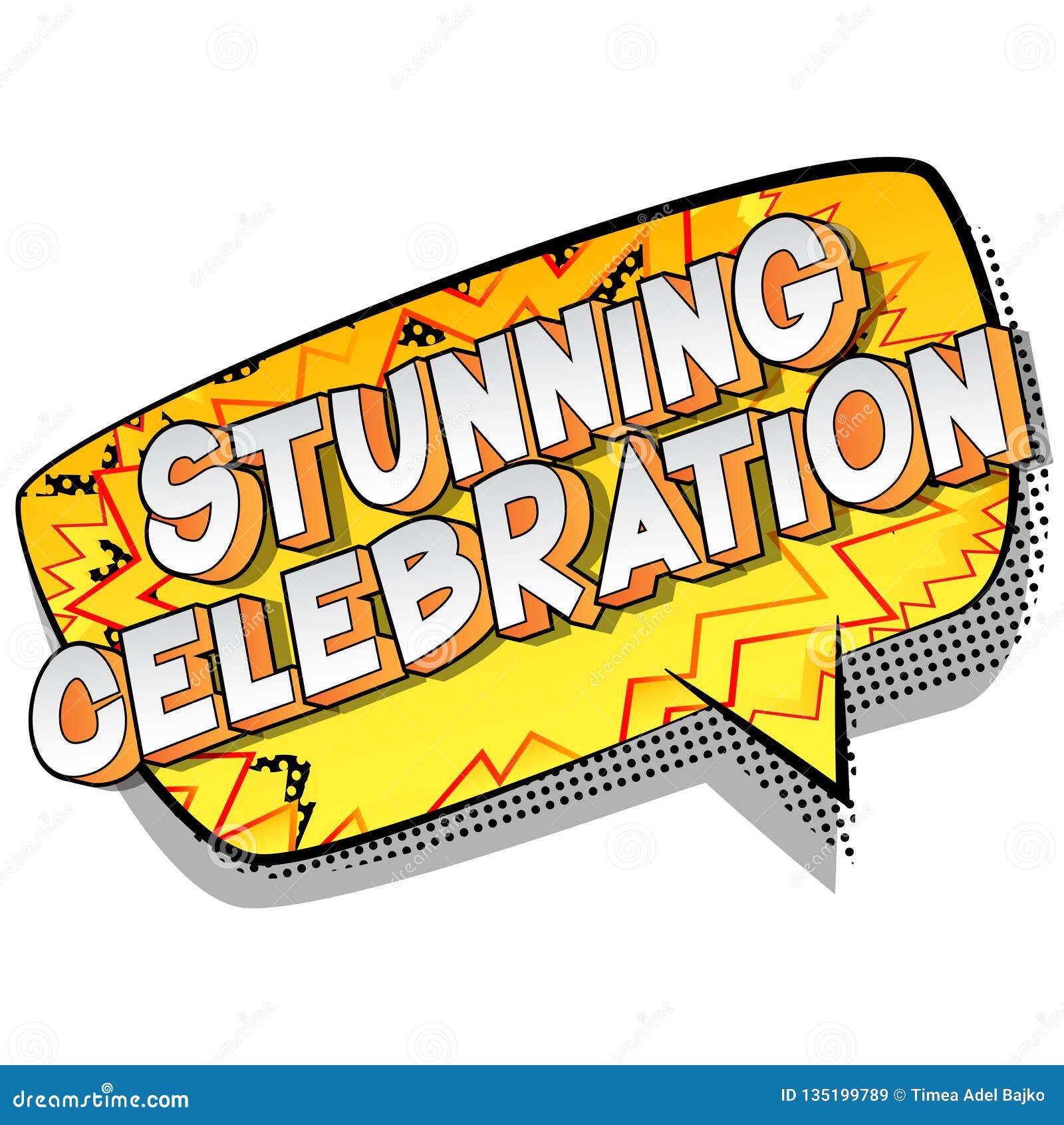Stunning Celebration - Comic Book Style Words. Stock Vector ...